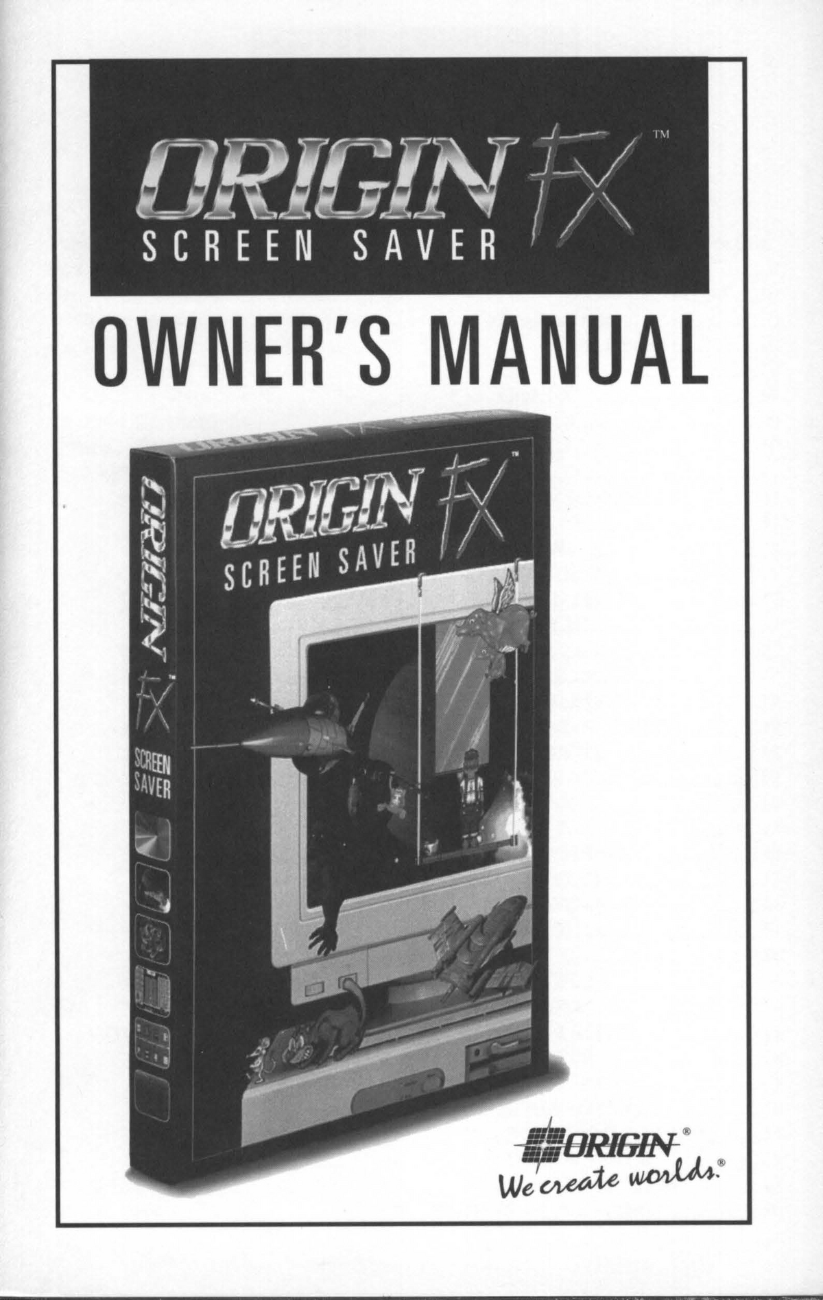 Origin FX Screen Saver Owner's Manual - Wing Commander Encyclopedia