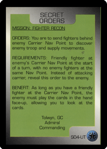 Fighter Recon (Terran card) - Wing Commander Encyclopedia